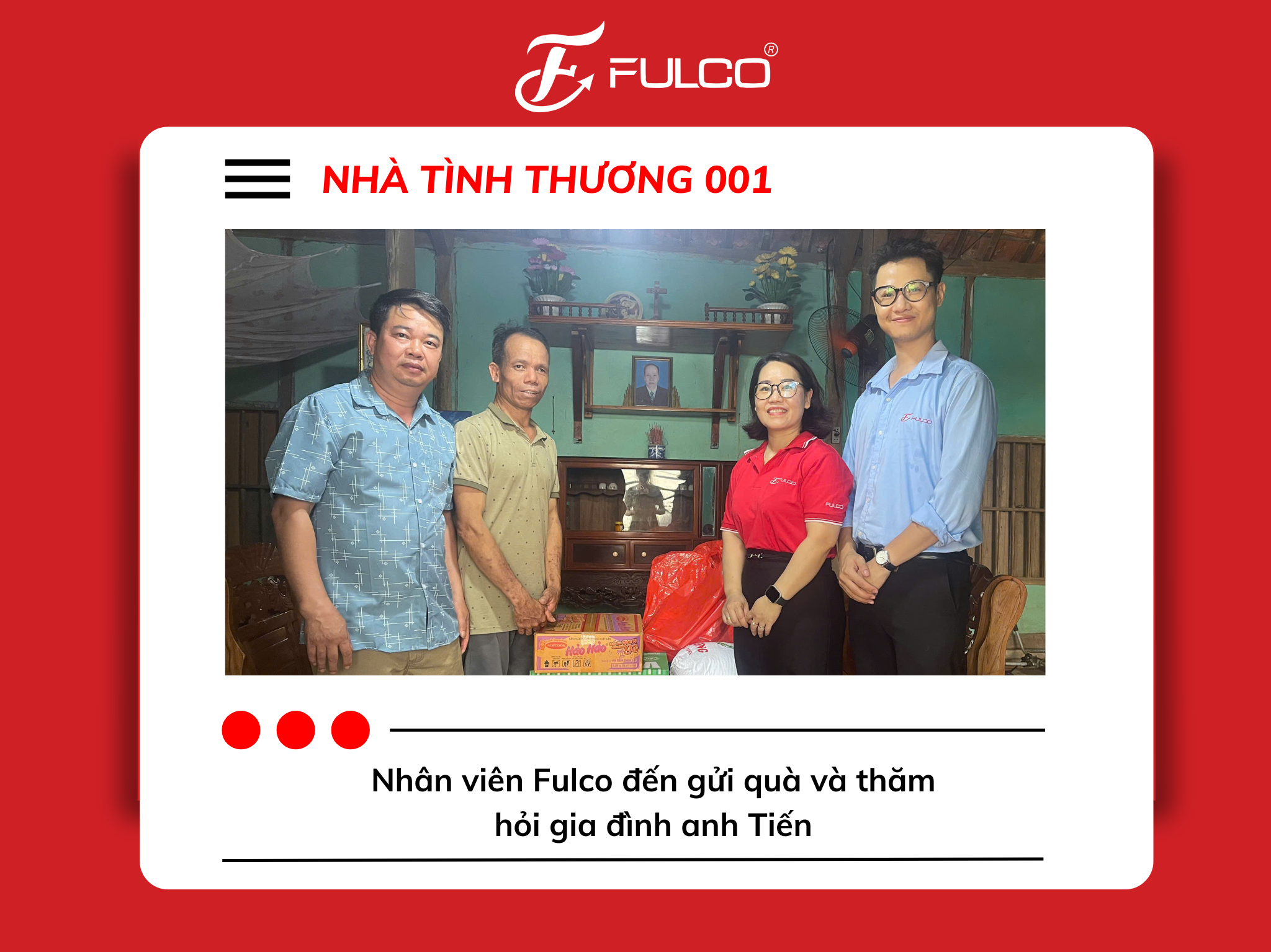 NGÔI NHÀ TÌNH THƯƠNG 001 - FULCO XÂY MÁI ẤM TRAO YÊU THƯƠNG.